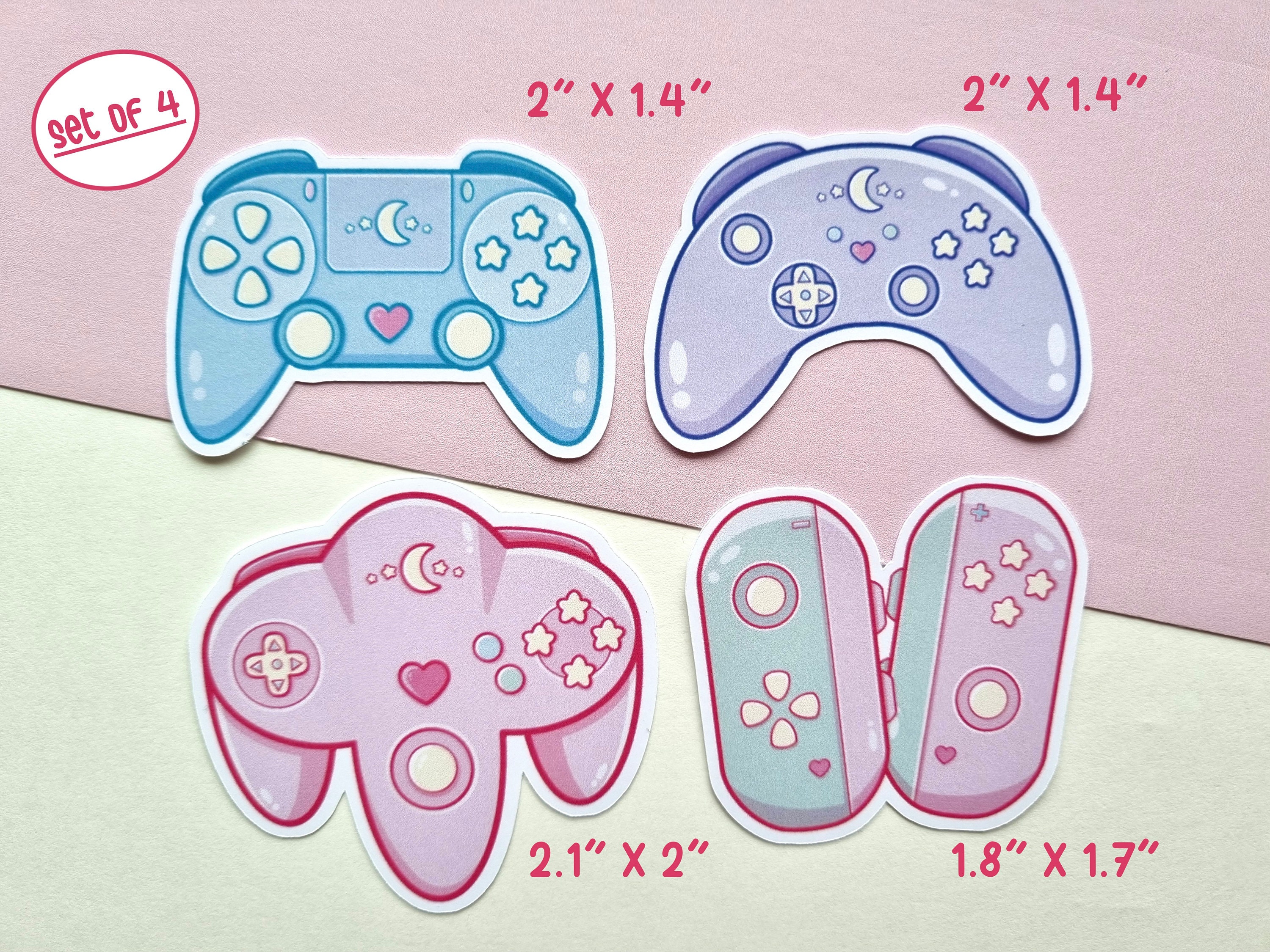 Gaming Controller Die Cut Sticker Set Pack of 4 Cute | Etsy
