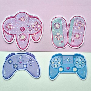 HOLOGRAPHIC Gaming Controller Die Cut Sticker Set - Pack of 4 - Cut'e ...