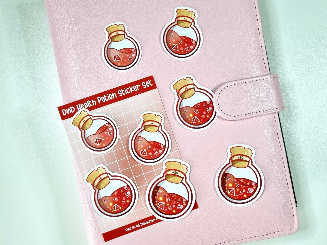 Dnd Health Potions Die Cut Sticker Set - Pack of 4- Stationary - Etsy