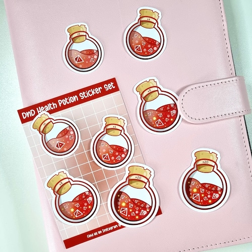 Dnd Health Potions Die Cut Sticker Set Pack of 4 Stationary - Etsy