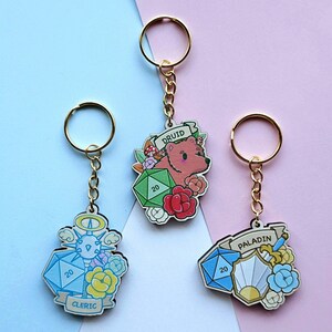 Dnd Class Keychain Dungeons and Dragons Wooden Charm - Etsy