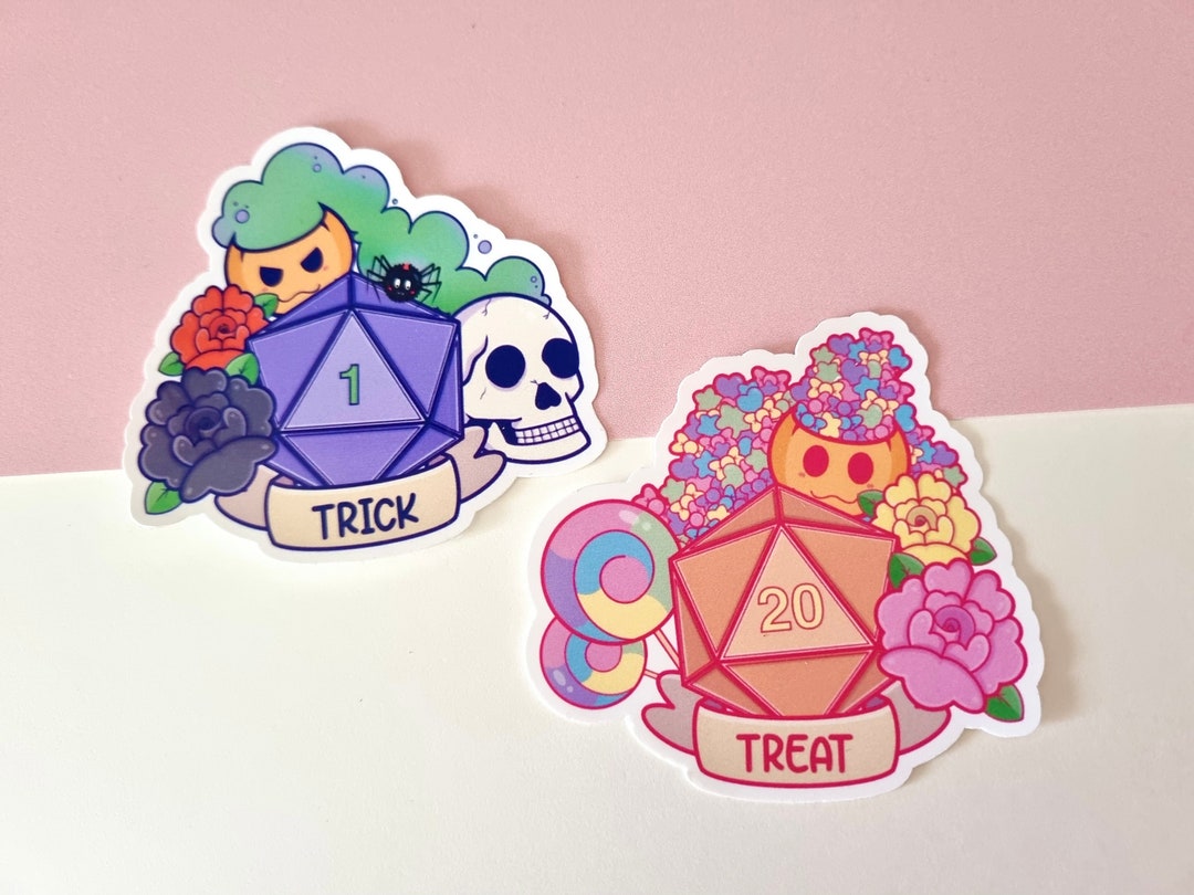 Dnd Halloween Trick and Treat Sticker Set - Dungeons and Dragons ...