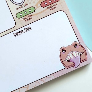 Dnd Battle Notepad - A6 Memo Pad - Stationary - Dungeons and Dragons ...