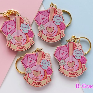 Dnd Class Keychain - Dungeons and Dragons - Wooden Charm - Etsy