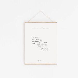 Isaiah 43:1 | You Are Mine Hand Lettered Encouraging Botanical Floral ...