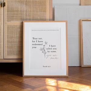 Isaiah 43:1 | You Are Mine Hand Lettered Encouraging Botanical Floral ...