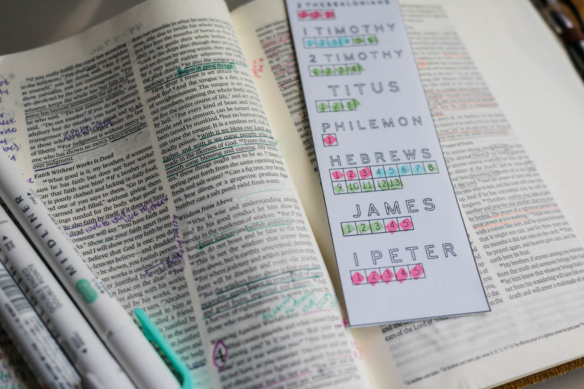 Bible Bookmark Books of Bible Reading Check List Daily Bible - Etsy