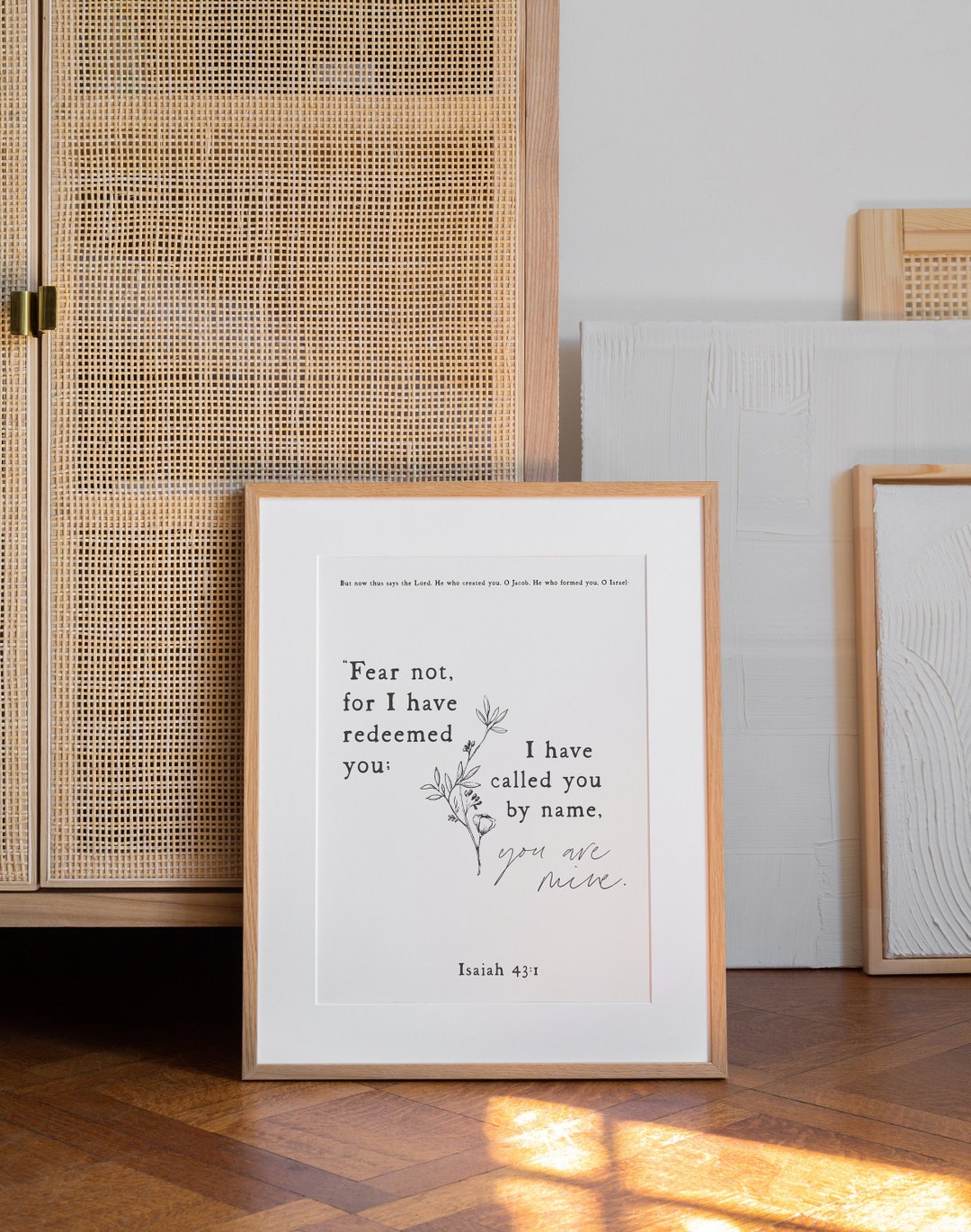 Isaiah 43:1 | You Are Mine Hand Lettered Encouraging Botanical Floral ...