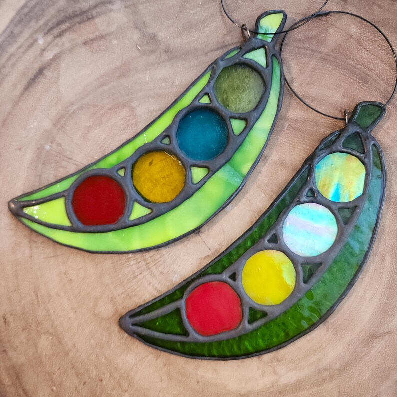 Magic Beans Stained Glass Suncatcher - Etsy