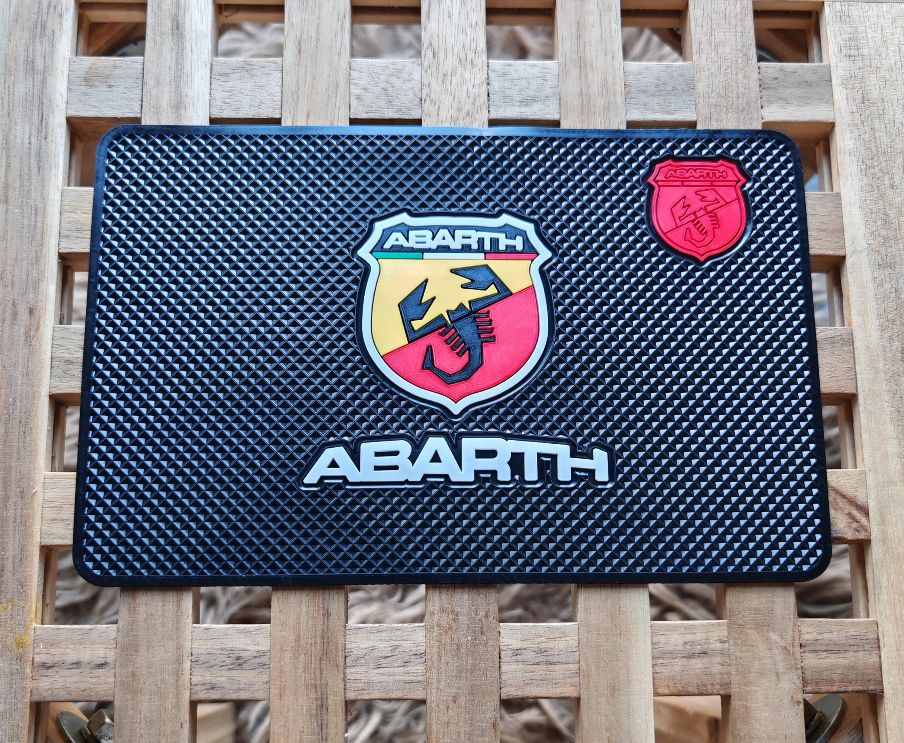 Brand New Fiat Abarth Antislip Dashboard Phone Pad Mat Plus *2 Coaster ...