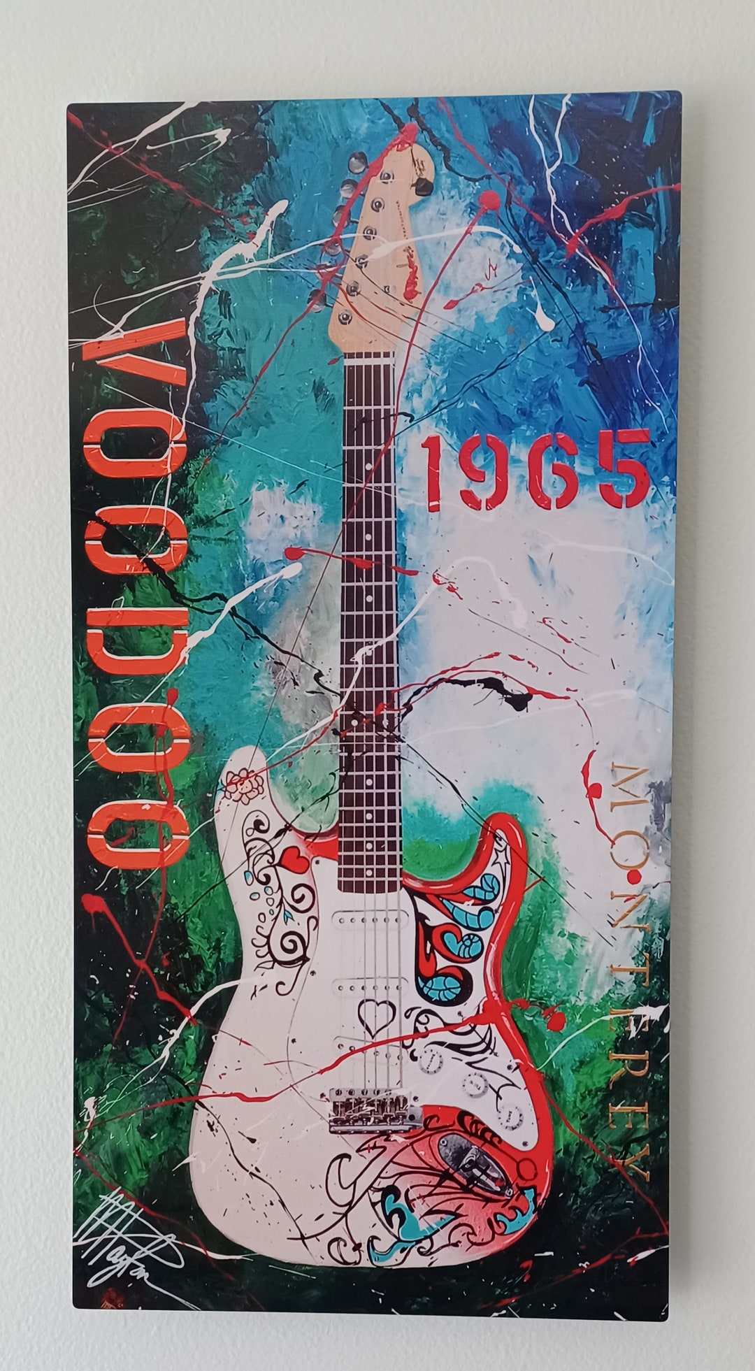 Legendary Jimmy H Hand Painted Strat Fine Art Metal Print - Etsy