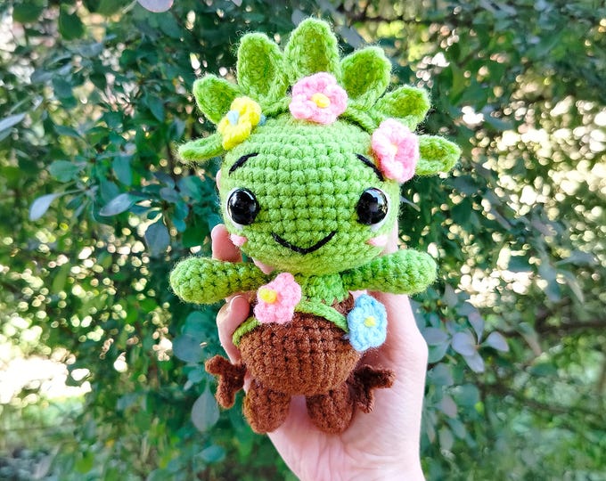 Moss the Sprite Snuggler Crochet Pattern With Fluffy Yarn Tips, Moss ...