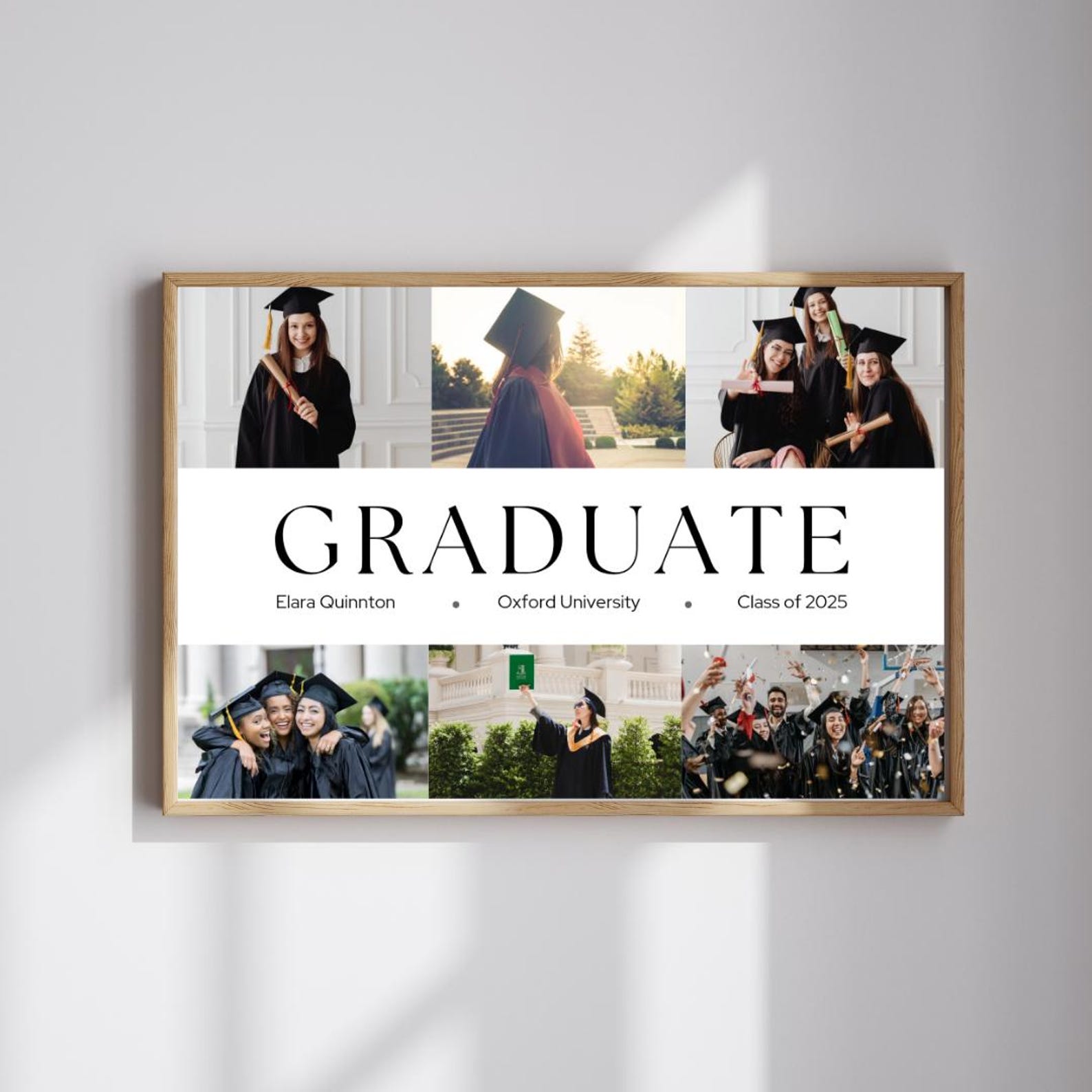 Graduation Photo Collage Canva Template – Senior Picture Collage ...