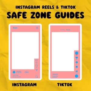 Instagram Reels & Tiktok Safe Zone Overlay Guides - Etsy