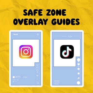 Instagram & Tiktok Safe Zone Overlay Guides - Etsy