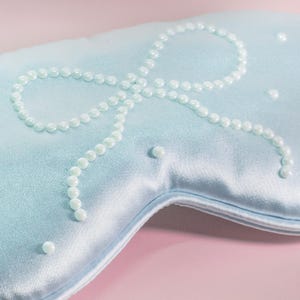 Coquette Sleep Mask Satin Eye Mask Bow Aesthetic Gift for Her Luxury ...