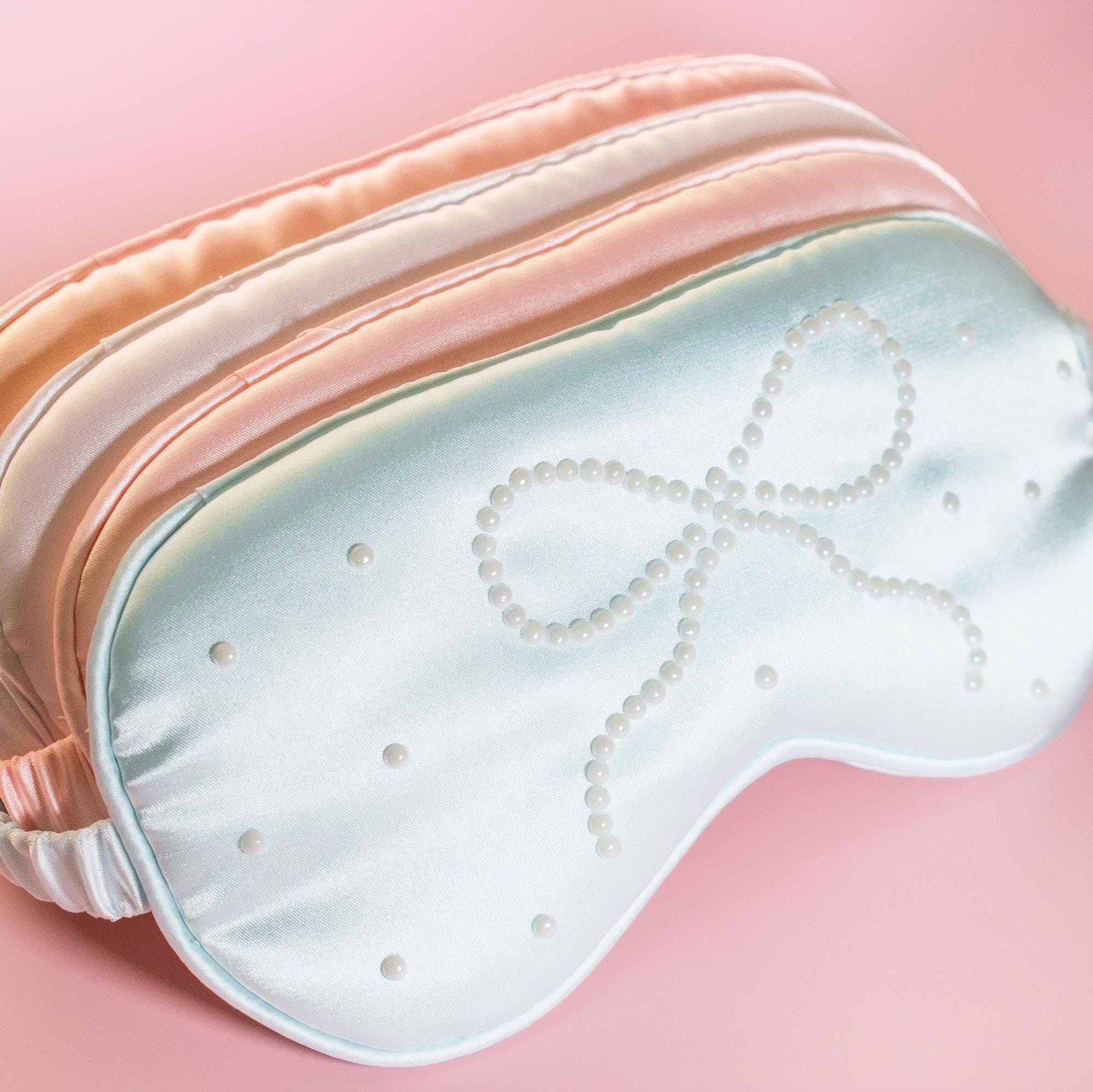 Coquette Sleep Mask Satin Eye Mask Bow Aesthetic Gift for Her Luxury ...