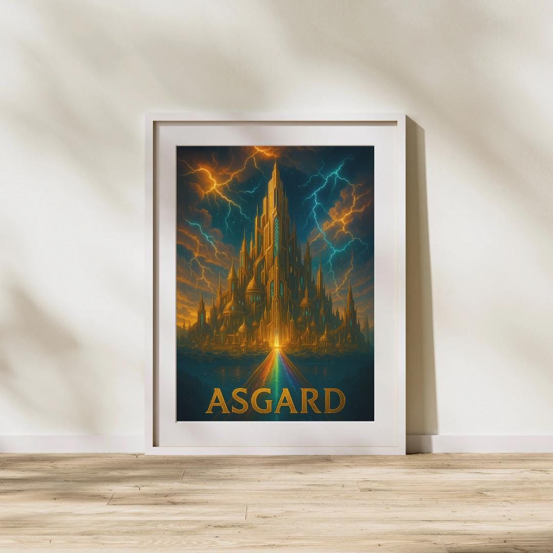 Visit Asgard – Where Thunder Reigns | Norse Myth Fantasy Wall Art ...