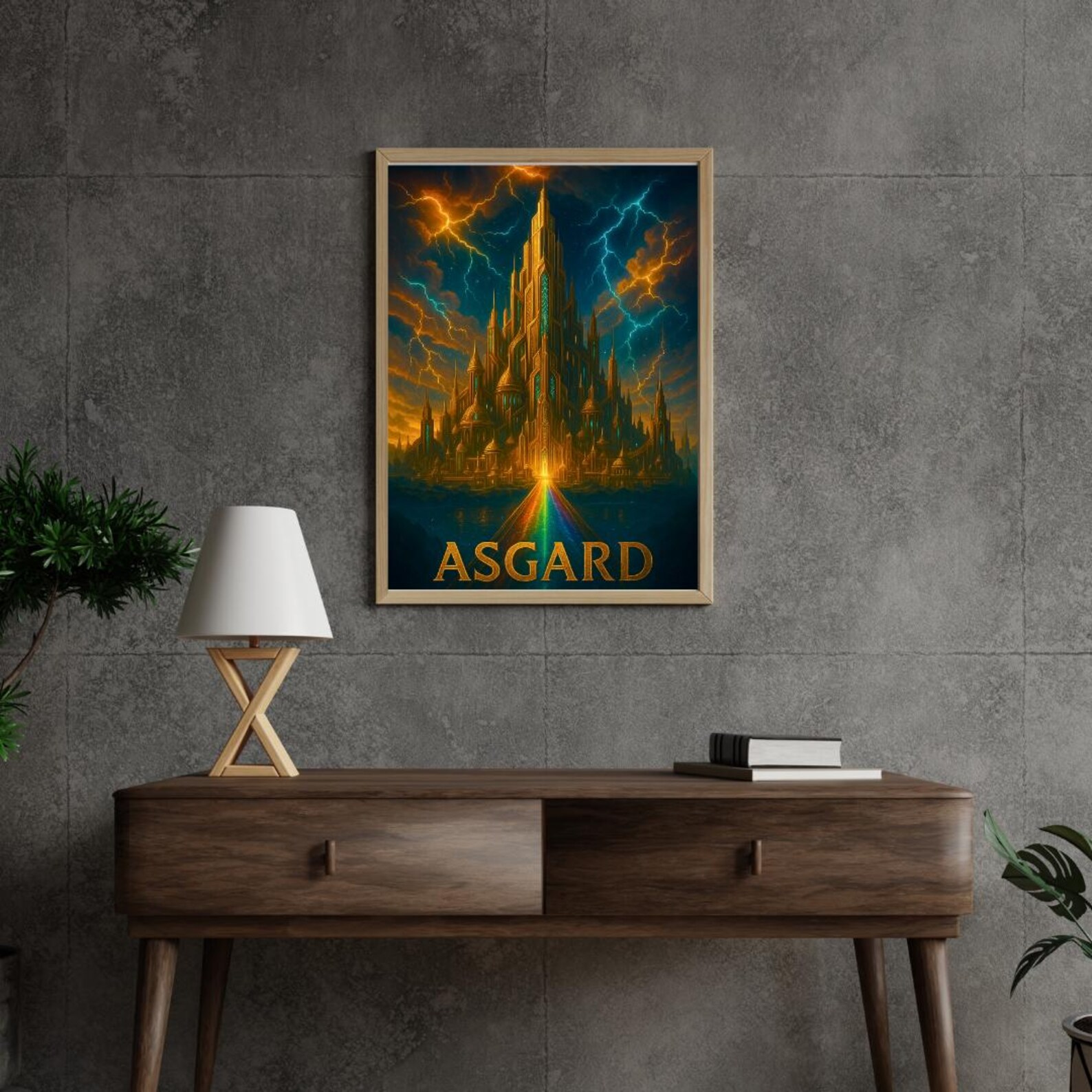 Asgard Travel Poster: Norse Myth Fantasy Wall Art (digital Download) - Etsy