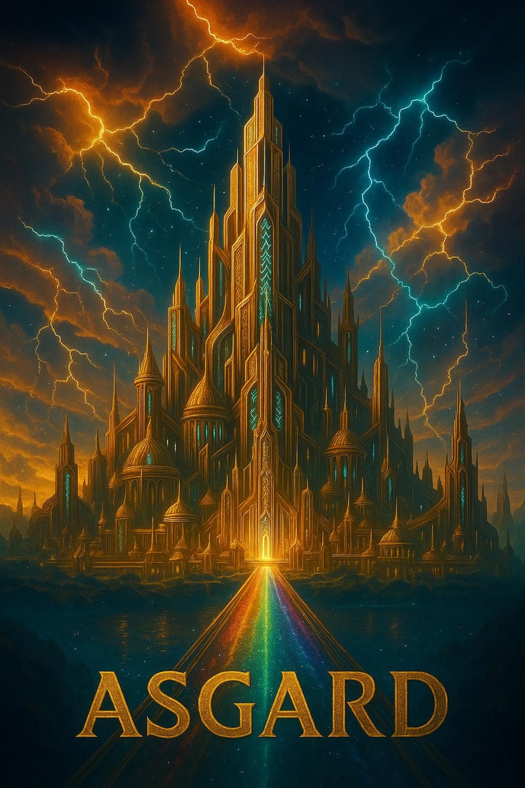 Asgard Travel Poster: Norse Myth Fantasy Wall Art (digital Download) - Etsy