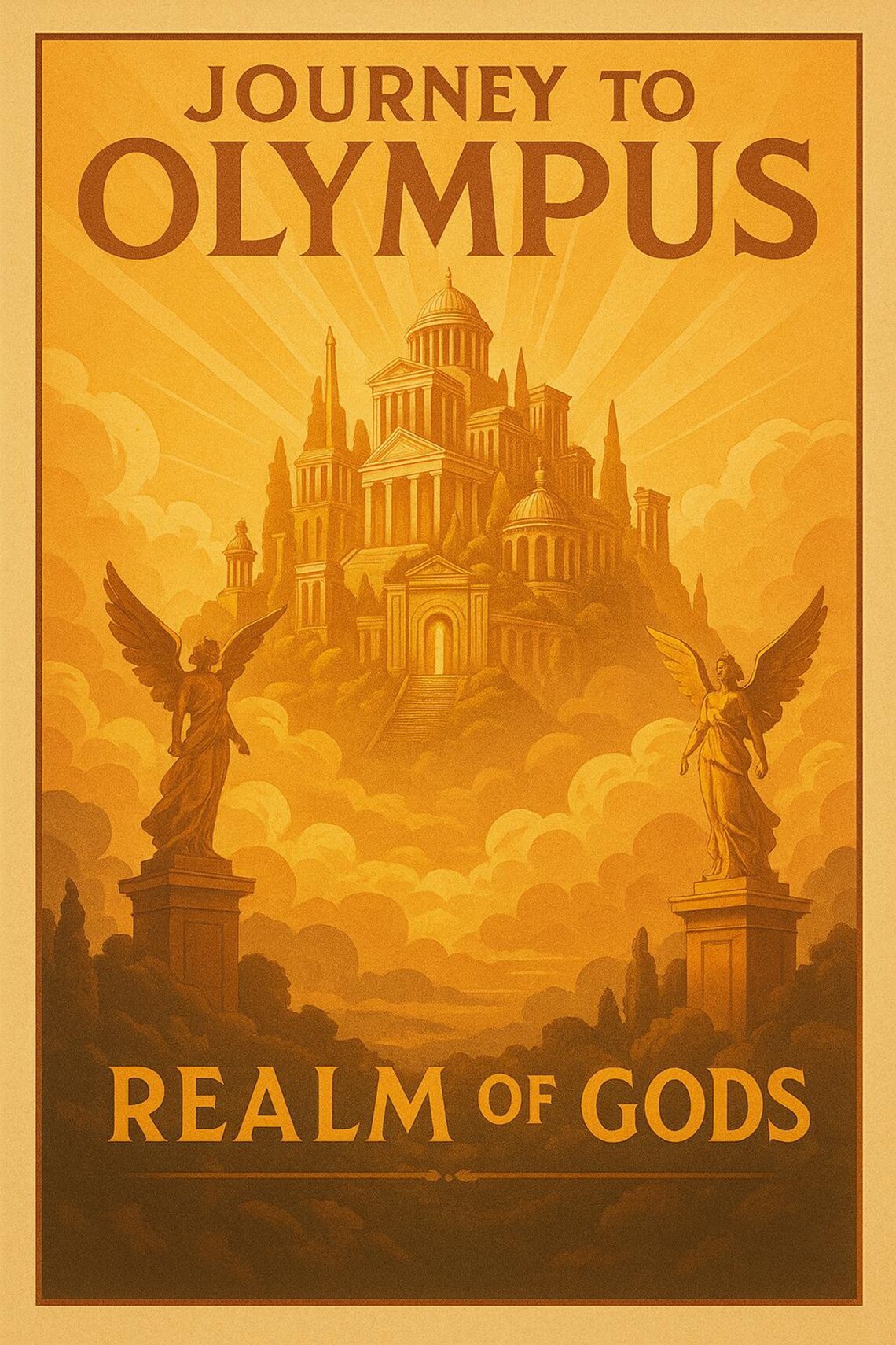 Olympus Poster: Vintage Greek Mythology Wall Art (digital Print) - Etsy