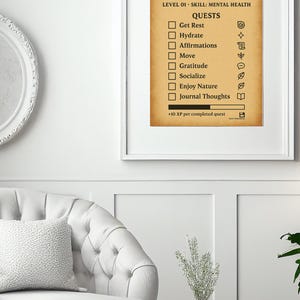Mental Health RPG Poster: Gamified Self-care Habit Tracker (digital ...