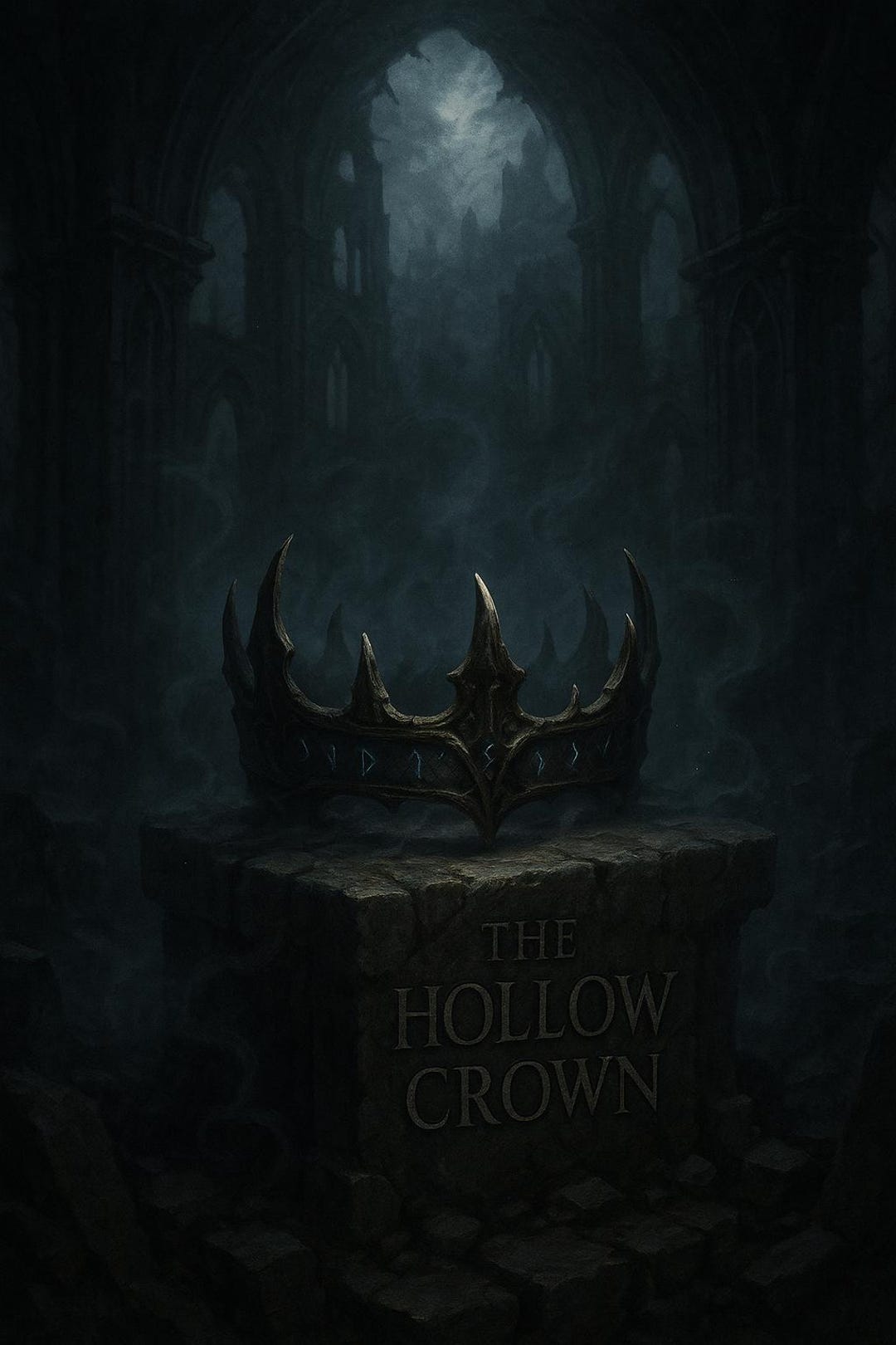 The Hollow Crown | Dark Fantasy Relic Wall Art | Gothic Crown Digital ...