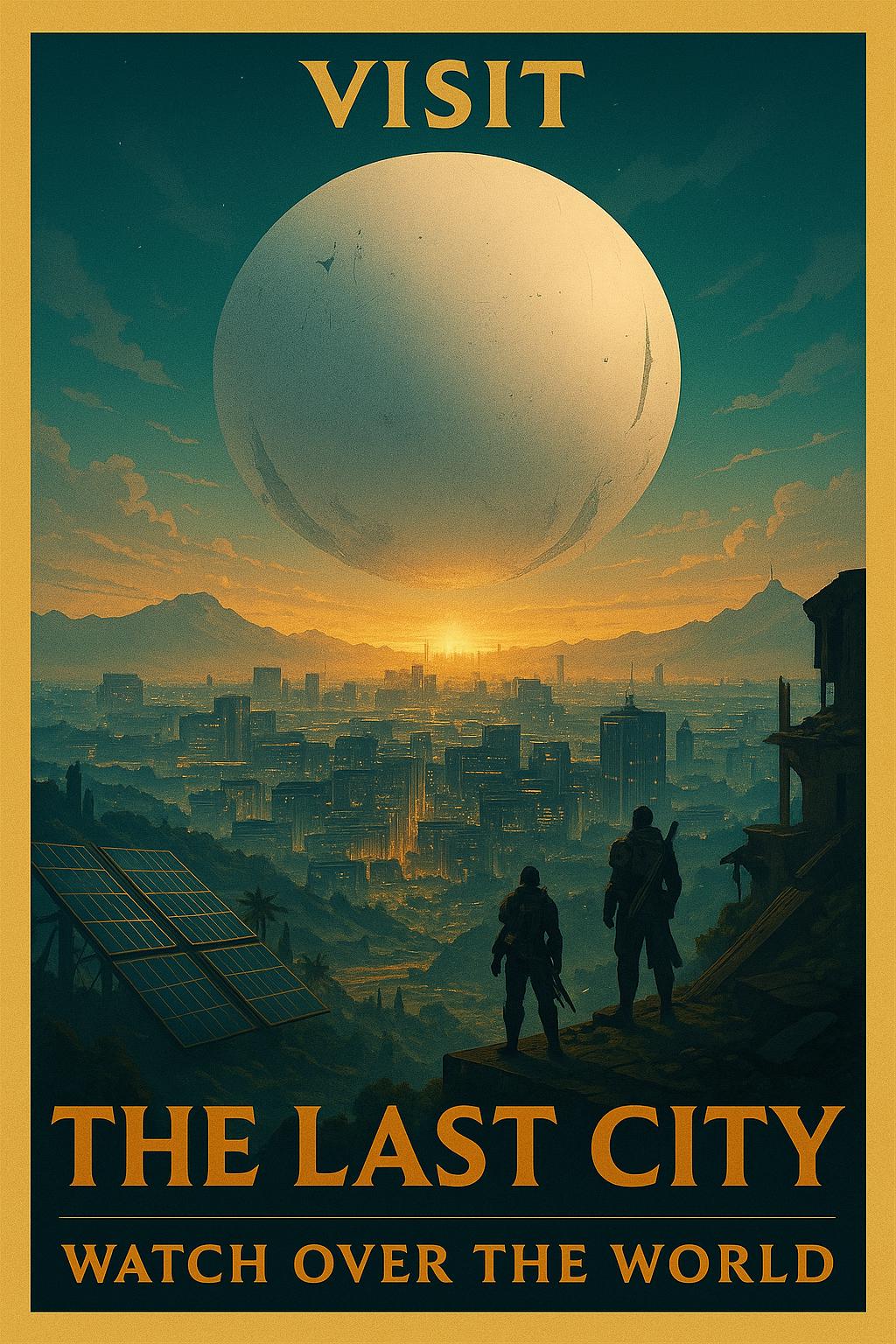 Last City Travel Poster: Destiny Inspired Sci-fi Wall Art (digital ...
