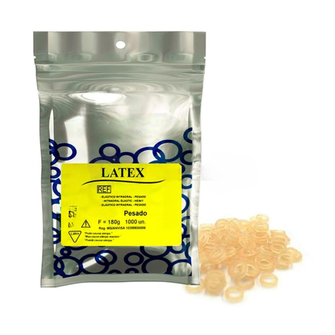 Orthodontic Latex Elastics – Extra Heavy Force, Transparent Bands (1000 ...