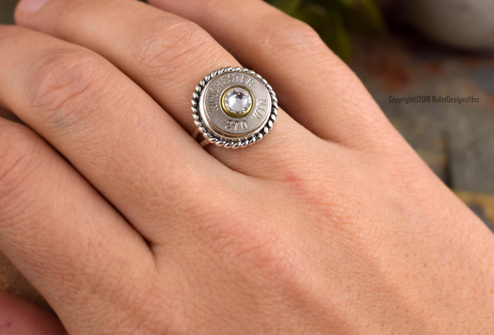 Bullet Ring Sterling Silver Rope Bullet Ring Sterling Silver | Etsy