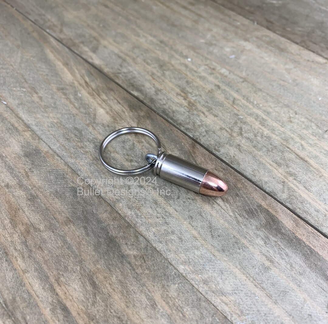 Bullet Keyring / 9mm Nickel Bullet Keyring WIN-9MM-N-BK / Bullet ...