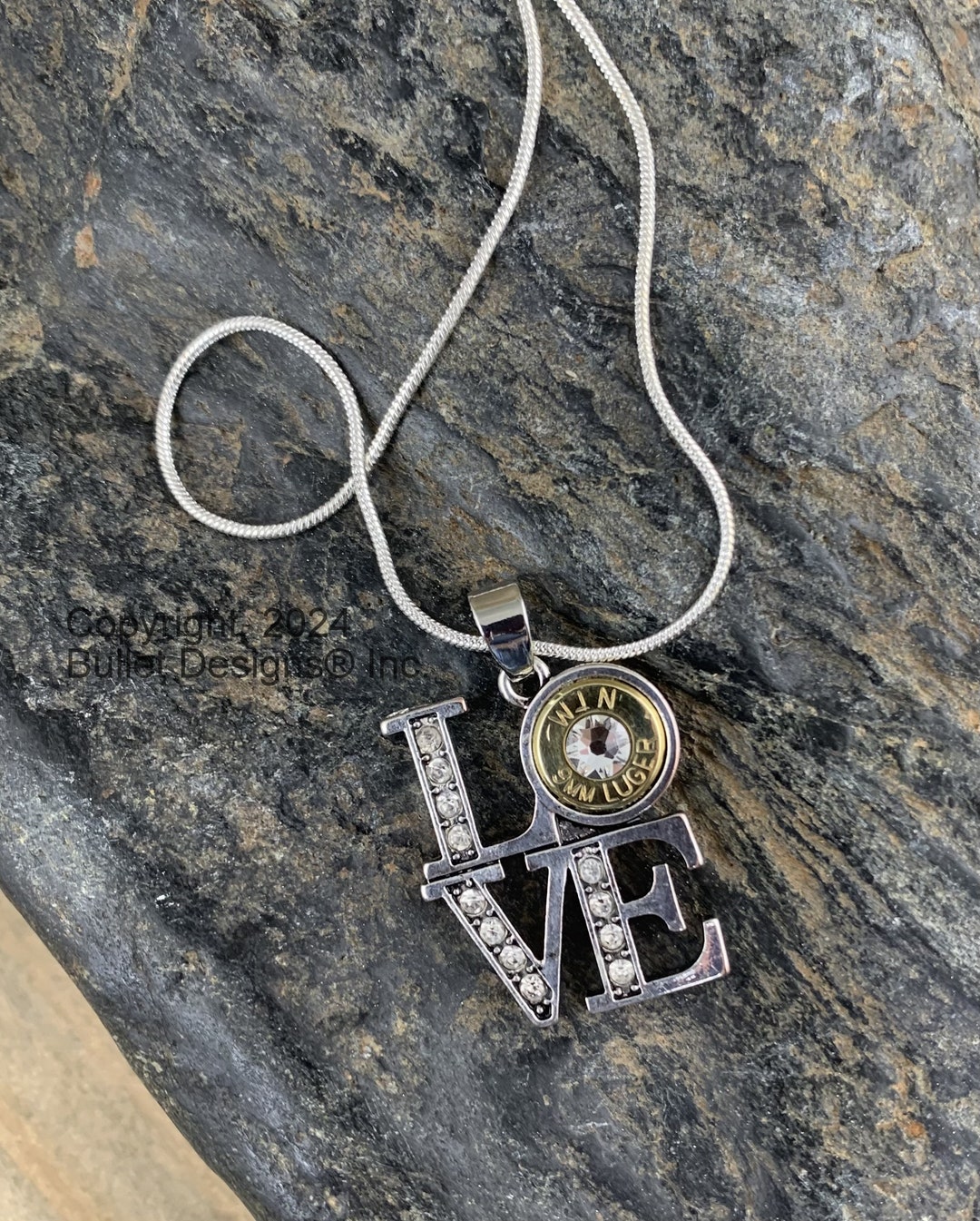 Custom 9mm Luger Love Letters Bullet Necklace, Real Recycled Bullet ...