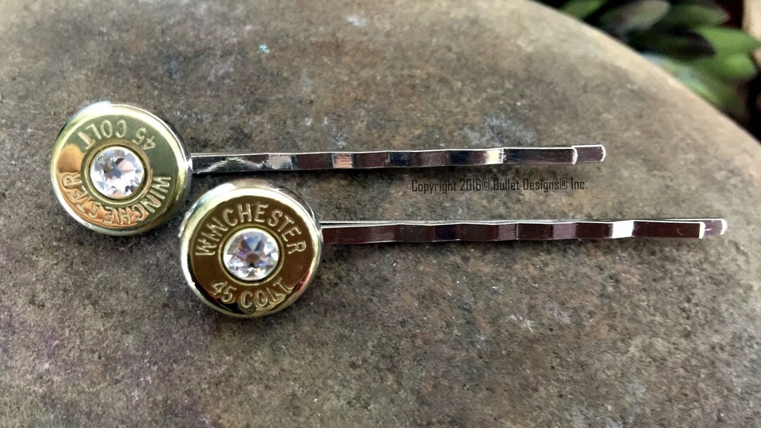 Bullet Bobby Pins, Custom Bullet Hair Clip, Custom Bobby Pins, Set of 2 ...