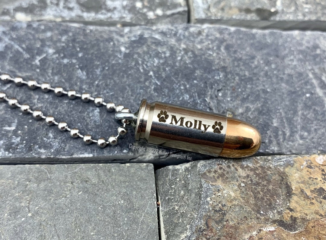 Custom Engraved Bullet Urn Necklace, REAL, DIY Urn Kit, Keychain Key ...