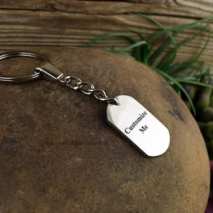 Mini Dog Tag Bullet Keychain, Custom Engraved, Personalized, Key Chain ...