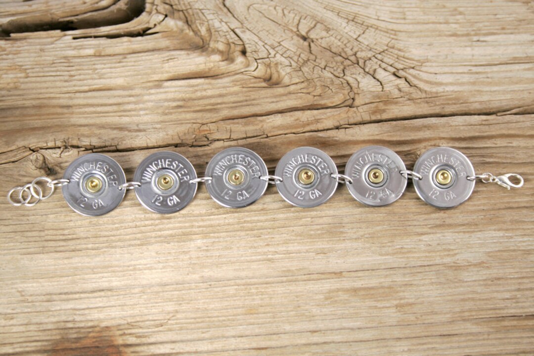 Custom Winchester 12 Gauge Shotgun Shell Nickel Bullet Tennis Bracelet ...