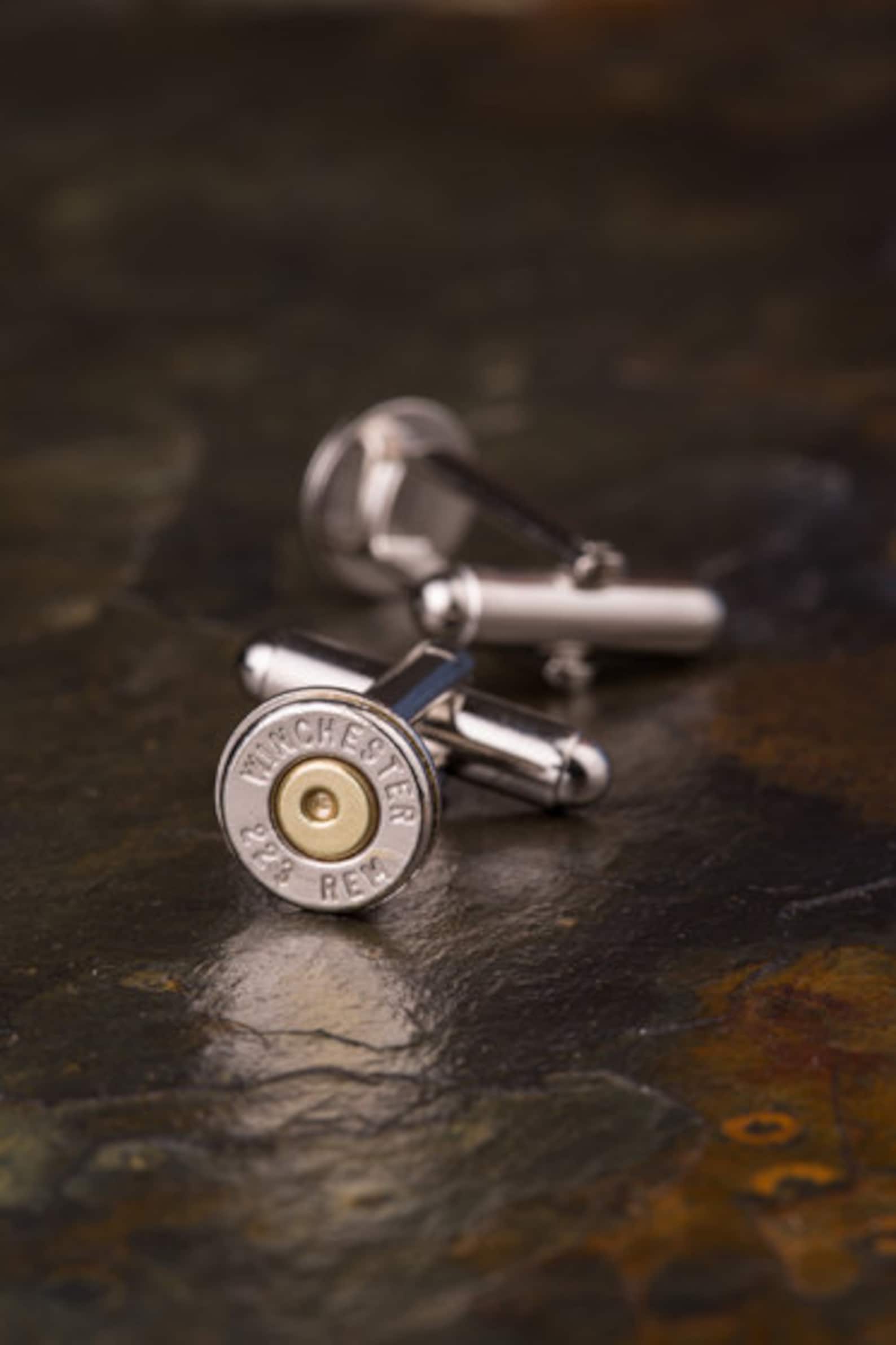 Bullet Cufflinks Winchester 223 Nickel Bullet Cufflinks - Etsy
