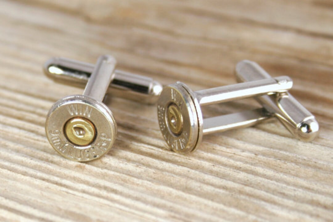 Bullet Cufflinks, Winchester 9mm Nickel, Wedding, Groomsmen Gifts - Etsy