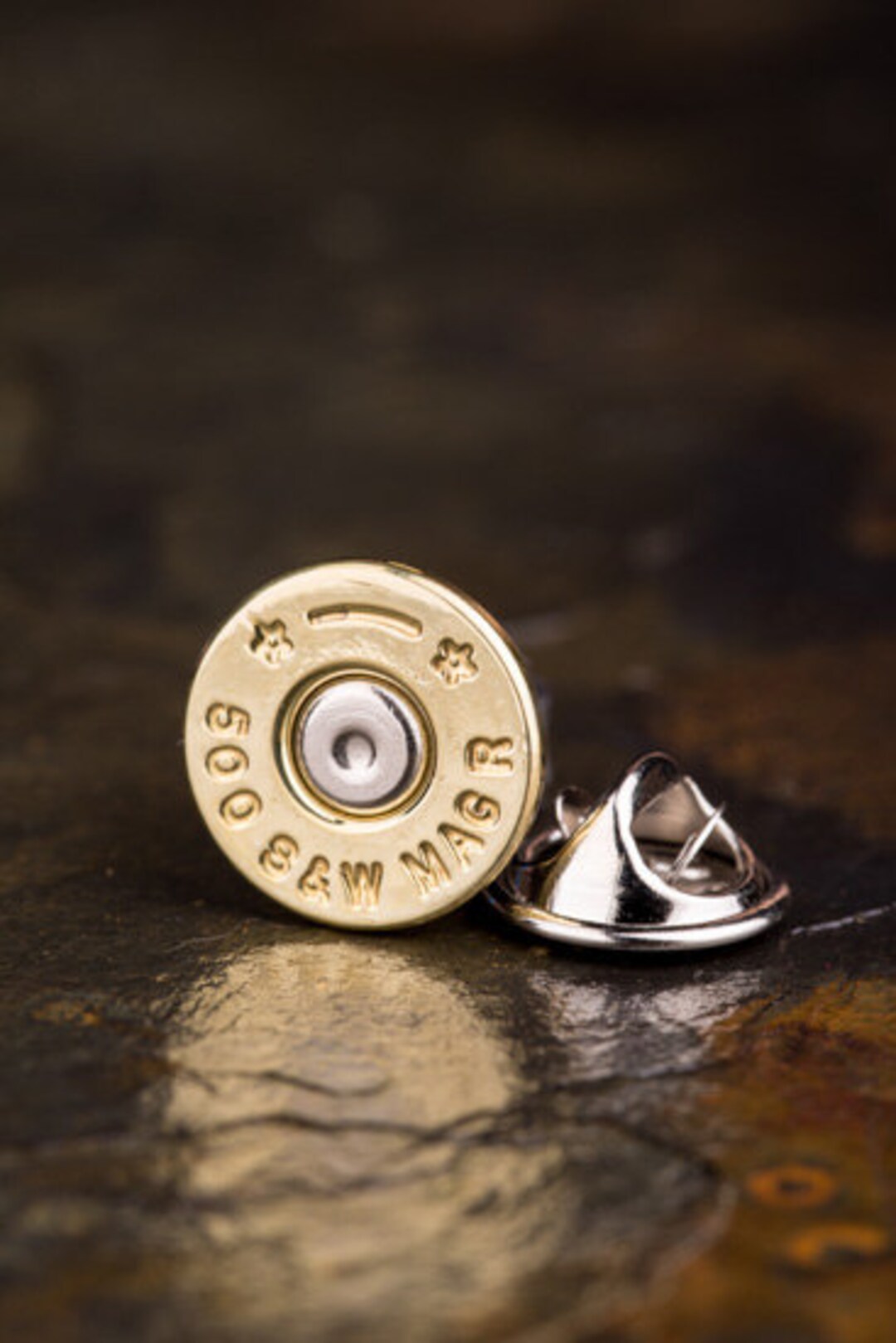 Bullet Hat Pin / 500 Magnum Brass Bullet Tie Tack / Hat Pin RP-500M-BN ...