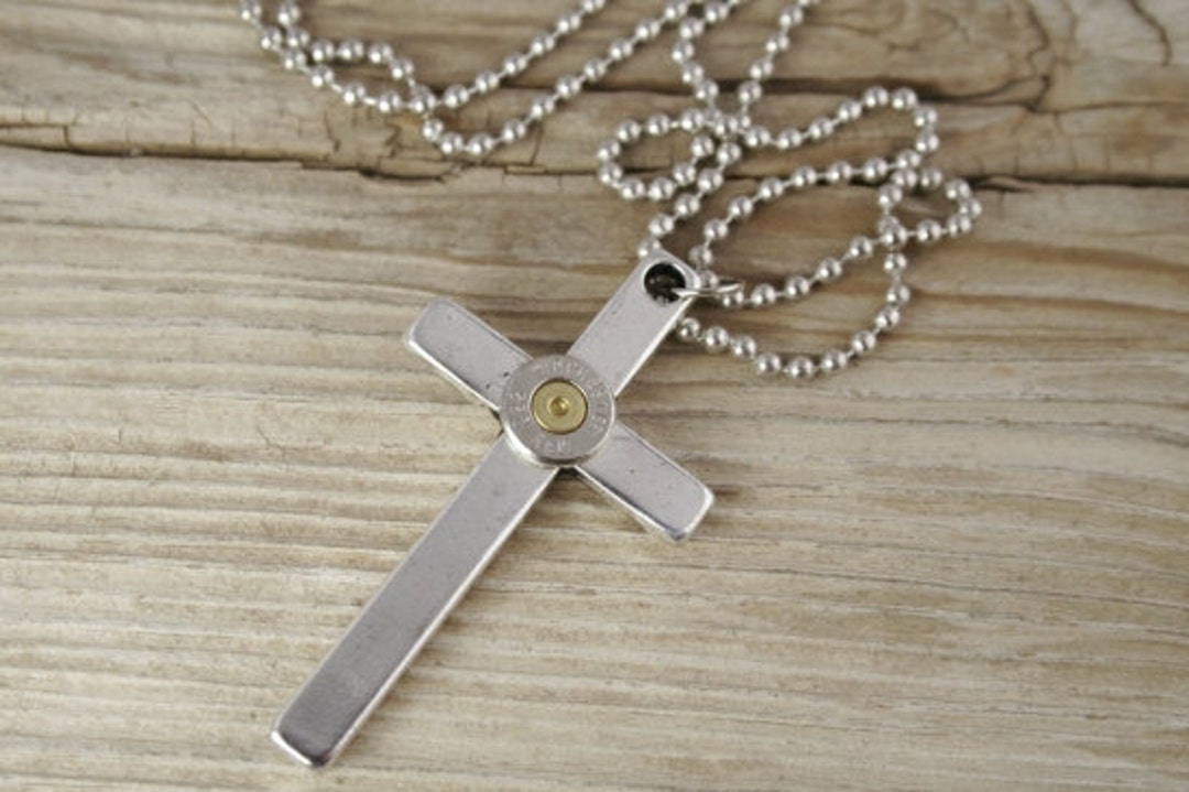 Bullet Necklace or Keychain, Bullet Cross Necklace for Men / Men's ...