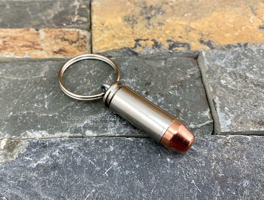 Bullet Keyring / 10mm Nickel Bullet Keyring / Bullet Keychain / Nickel ...