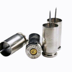 Bullet Push Pins / Winchester 40 S&W Nickel Bullet Push Pins - Set of 4 ...