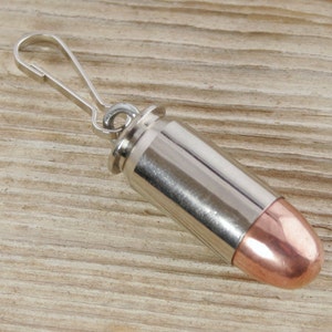 Bullet Zipper Pull / 45 Auto Nickel Bullet Zipper Pull 45A-N-BC-ZP ...