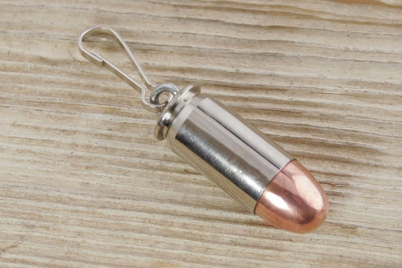 Bullet Zipper Pull / 45 Auto Nickel Bullet Zipper Pull | Etsy