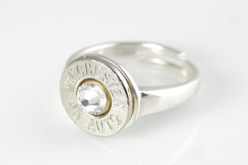 Bullet Ring / Custom Sterling Silver Adjustable Bullet Ring - Etsy Norway
