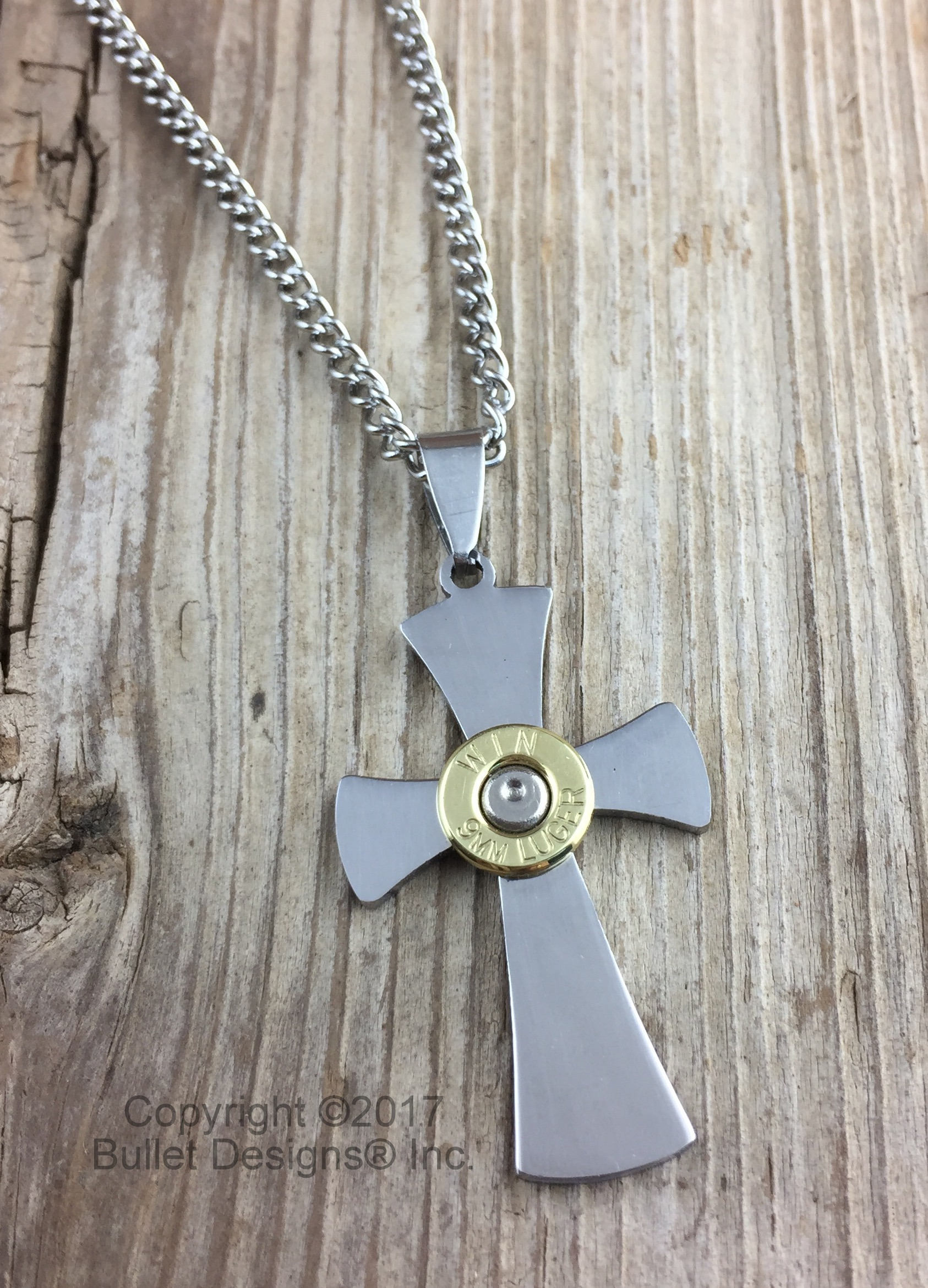 Cross Bullet Necklace Stainless Steel Bullet Cross Necklace | Etsy