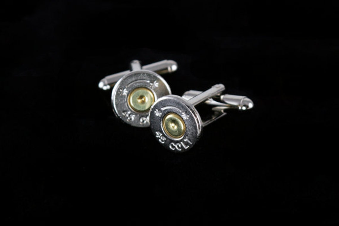 Bullet Cufflinks / Colt 45 Starline Nickel Bullet Cuff Links | Etsy