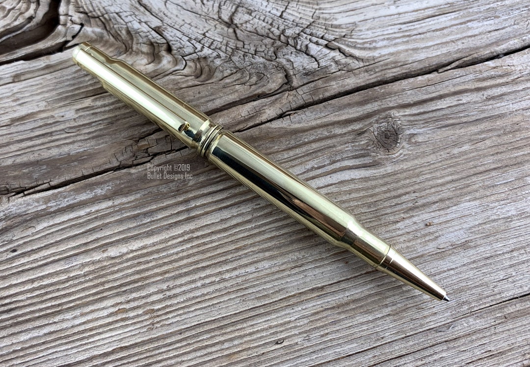 BRASS Bullet Ink Pen, 308, 30-06, Rifle, Gift for Him, Groomsman, Groom ...