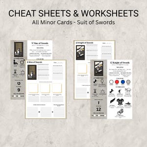 Tarot Symbolism Cheat Sheets, for Beginners or Advanced Tarot Readers ...