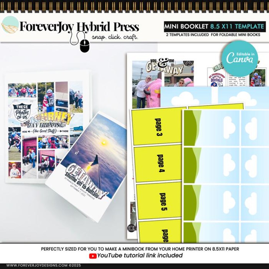FOLDABLE MINI BOOKLET | 8.5X11 | Canva Template | Easy Drag and Drop ...